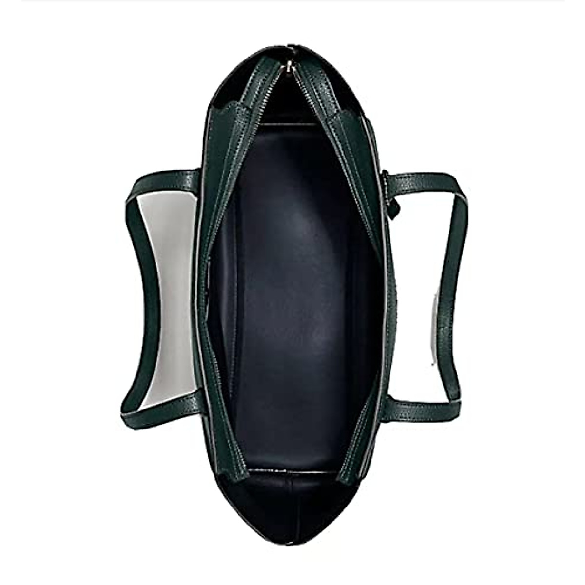 Coach Pebble Leather Central Zip Tote Shoulder Bag Green Style No 69424