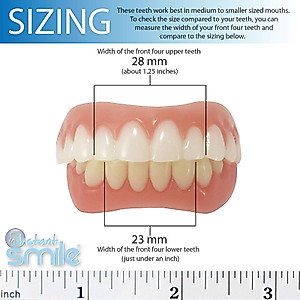 Billy Bob Instant Smile Complete Adult Makeover Kit! Fix Your Smile at Home Within Minutes! Includes Bright White Comfort Fit Flex Upper and Natural Shade Instant Smile Lower.