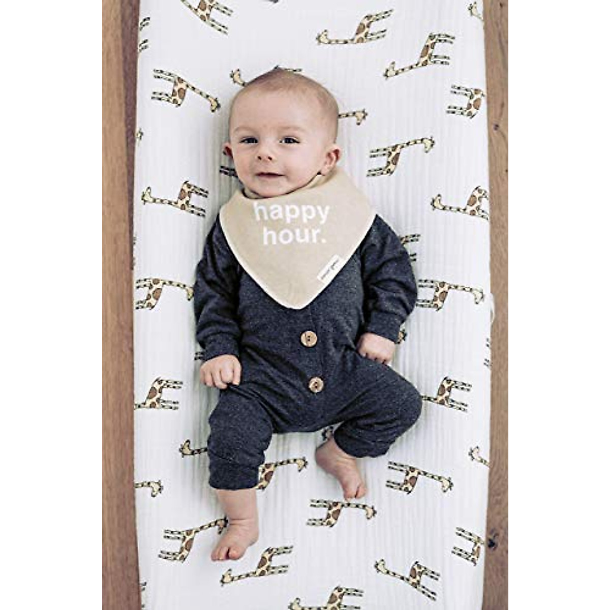 Denver James Bandana Feeding Drool Baby Bib I Soft Organic Cotton I Fleece Back