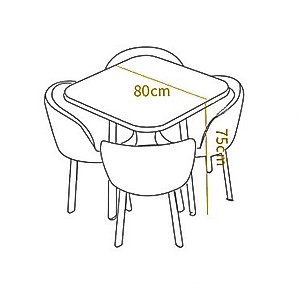 EpuzeR Office Reception Room Bar Table and Chair Set, Simple Cafe Dining Table, Sales Office Shops Meetings Tables Office Conference Tables,80cm (Color : Yellow)