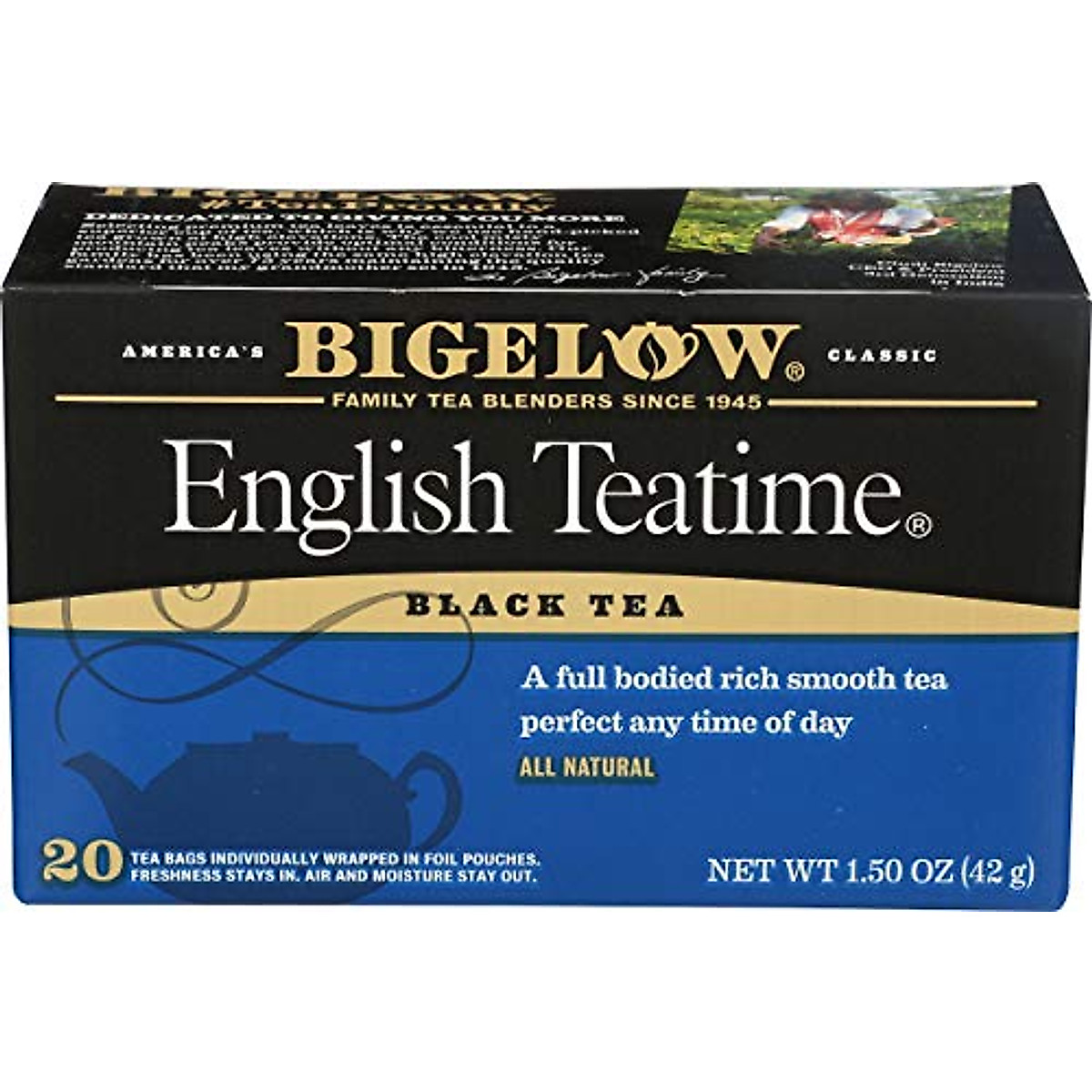 Bigelow, English Time Tea (Caffeinated), 20 Count