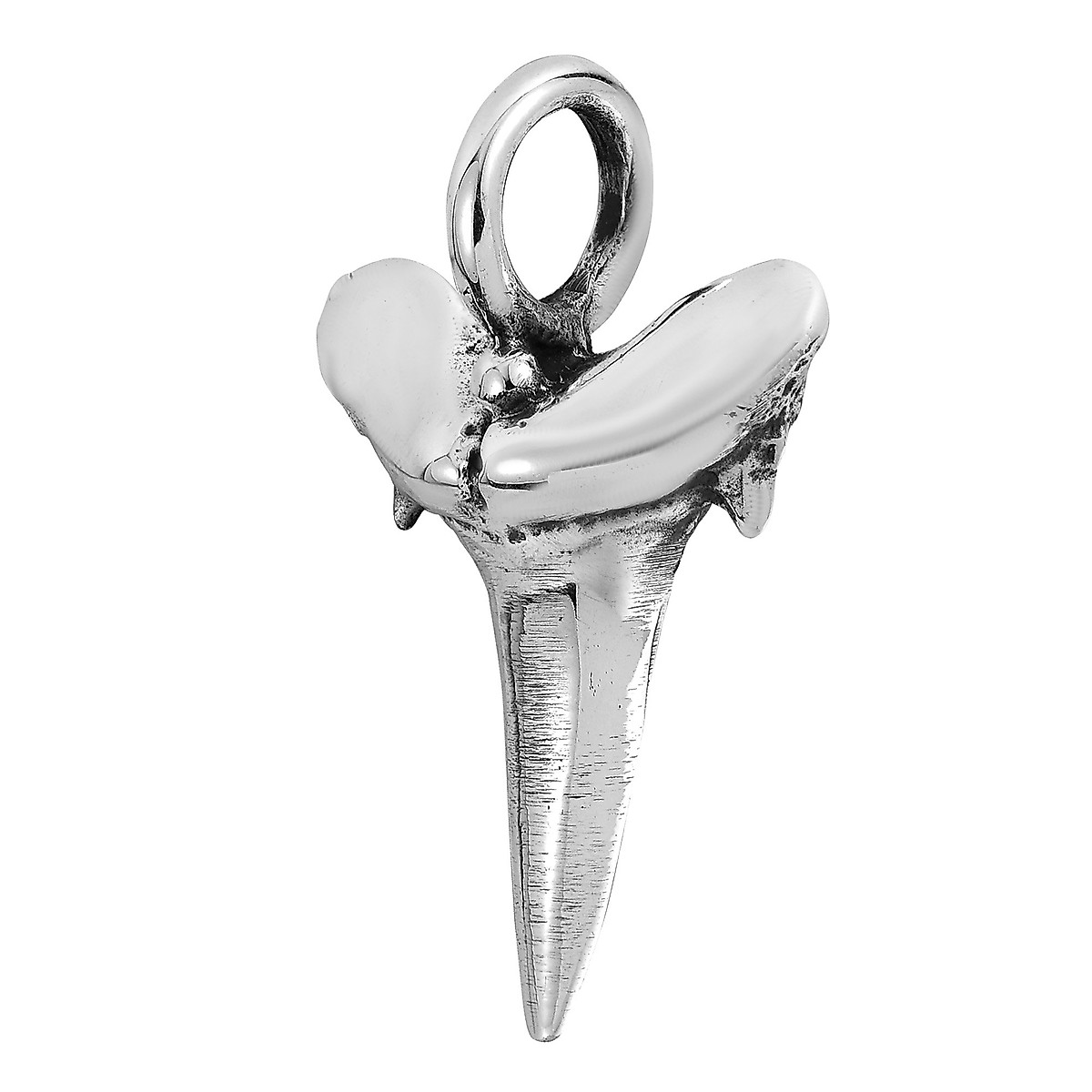 AeraVida Dazzling Shark Tooth .925 Sterling Silver Pendant | Casual Pendant Unisex Jewelry | Modern Jewelry Gift
