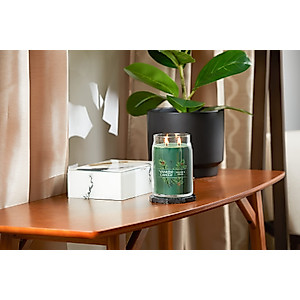 Yankee Candle Balsam & Cedar Scented, Signature 20oz Large Jar 2-Wick Candle, Over 60 Hours of Burn Time, Christmas | Holiday Candle