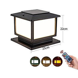 ZZYJYALG Pillar Light Solar Pillar Light Light Waterproof Outdoor Home Garden Solar Lights Door