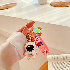 DIWANG LAN Apple AirTag Protective Case Anti-Lost Keychain Accessories Cute Fashion Protective CaseAirTag case Cartoon Anime Spaceman Skin (Blue Spaceman)
