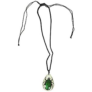REALBUG Green Chafer Beetle Necklace, Glow in The Dark, Large