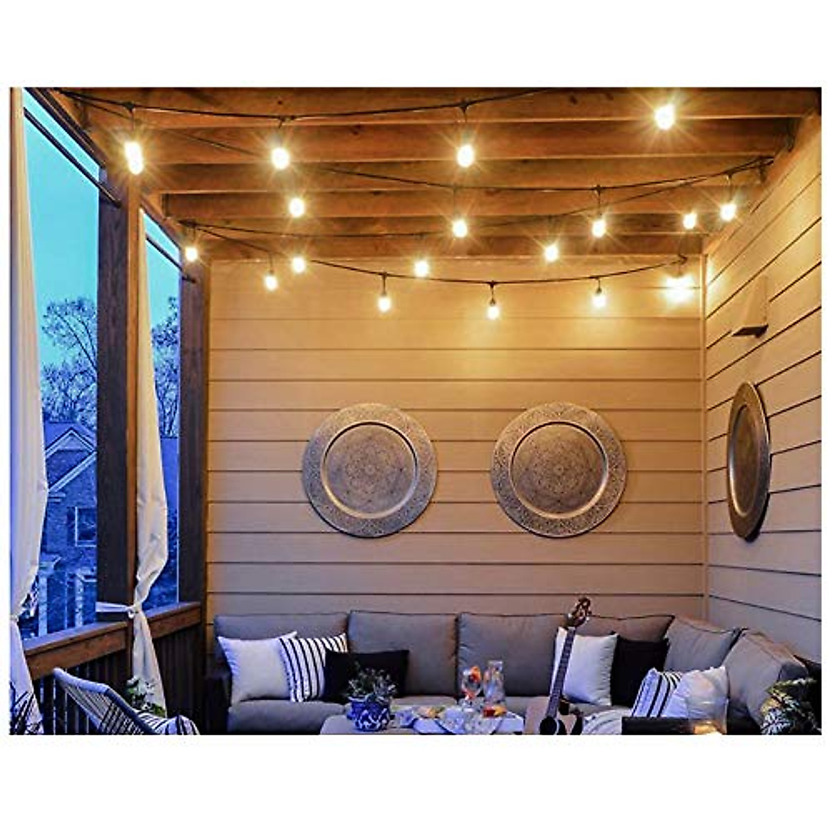 12 Pack 0.5W LED Replacement Light Bulbs, E17 Intermediate Base Warm White 2700K Equivalent to 5W 7W Incandescent Bulb, Clear Glass G40 Bulb for Indoor Outdoor Edison String Light, 120V