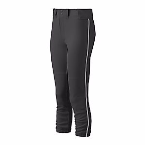 Mizuno womens Girls Pants, Black/White, X-Large US