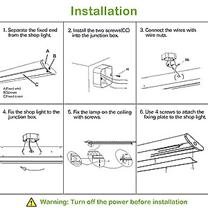 hykolity 110W 8FT LED Shop Lights Ultra Slim LED Wraparound, 12600lm 5000K LED Strip Lights, Flush Mount Warehouse Garage Office Ceiling Light Fixture, 8 Foot Fluorescent Tube Replacement - 4 Pack