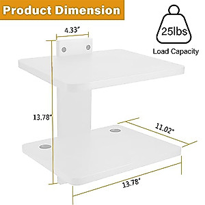 Siondoux Floating Entertainment Shelf - Wooden DVD & TV Shelf for Wall, Perfect for Projector, PS5, DVD Player, Game Console, Cable Box