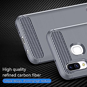 Cell Phone case for Samsung Galaxy A40,Refined Carbon Fiber,Anti-Fall,Anti-Fingerprint,Full Protection Gray