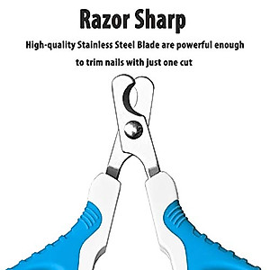 gonicc Professional Pet Nail Clippers and Trimmer - Best for Cats, Small Dogs and Any Small Pets. Sharp Angled Blade Pet Nail Trimmer Scissors.