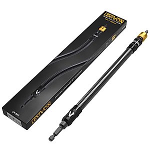 LEXIVON Drill Bit Holder, 12-Inch Flexible Extension, Quick-Release with 1/4-Inch Hex Shank | Rated for 3600 RPM, Guaranteed High Performance (LX-501)