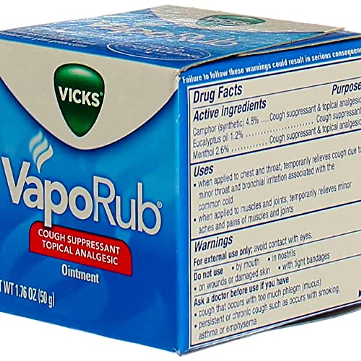 Vicks Vaporub Ointment, 1.76 Oz by Vicks (Pack of 2)