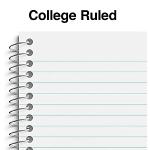 1InTheOffice Wirebound Spiral Memo Books, Memo Pads, 3" x 5", College Ruled, Small Notepad 3x5, Assorted, 75 Sheets/Pad, 10 Pads/Pack