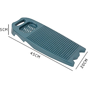 Household Washboard, Non-Slip Washboard for Hand Washing Clothes, Wash Board for Laundry with Soap Holder for Home School (Pink)