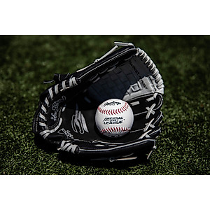 Rawlings | SURE CATCH T-Ball & Youth Baseball Glove | Right Hand Throw | 11.5" | Black/Grey