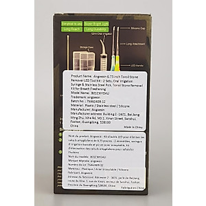 Airgoesin™ 6.75 inch Tonsil Stone Remover LED Tool Kit - 2 Sets, Oral Irrigation Syringe & Stainless Steel Pick, Tonsil Stone Removal Kit for Breath Freshening