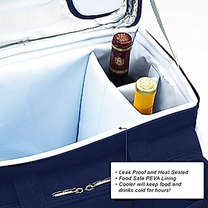 Picnic at Ascot Original Insulated Picnic Cooler with Service for 4 on Wheels-Designed & Assembled in the USA
