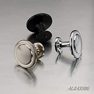 Alzassbg 25 Pack Brushed Antique Brass Cabinet Knobs, 1-1/4 Inch Diameter Kitchen Cabinet Hardware Round Knobs for Cabinets and Drawers AL6012AB