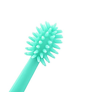 Soft Cat Toothbrush with 360-degree Head | Safe, Effective and Deep Pet Teeth Cleaning | Brush Away Bad Breath | Food Grade Silicone (2 Pack, Mint Green, Rose Pink)