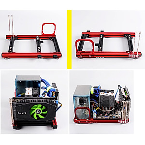 ITX Motherboard PC Computer Case,Mini ITX Open Air Frame Computer Overclock Case Computer Motherboards PC Test Bench, Aluminum Mod Base Motherboard
