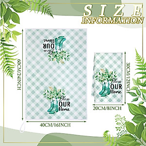 Set of 6 Eucalyptus Kitchen Towels Green Leaves Dishtowels Absorbent Spring Summer Hand Tea Towels 24 x 16 Inch Eucalyptus Lover Gifts Holiday Wedding Gifts for Farmhouse Kitchen Bathroom Decor