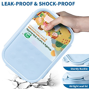 MISS BIG Bento Box,Bento Box Adult Lunch Box,Ideal Leak Proof Lunch Box Containers,Mom’s Choice Kids Lunch Box,No BPAs and No Chemical Dyes,Microwave and Dishwasher Safe Bento Lunch Box Orange & Bl