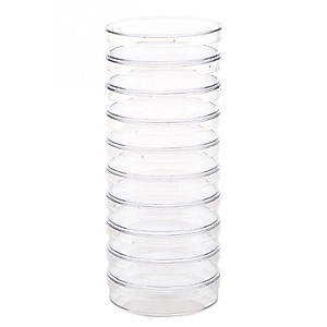 generic 10 PCS Plastic Petri Dishes with Lid, Plastic Lab Petri Plate Dish for Lab Analysis Lab School Supplies 90x15mm 55x15mm(55mm), AM15SD07JCAUS*10