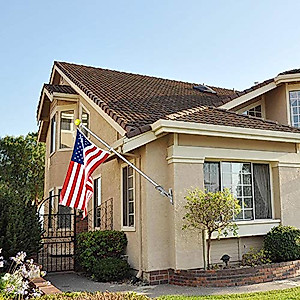 BONWIN 1" Flag Pole Rings, 2 Pcs Anti Wrap Flag Pole Clips Swivels, 360° Rotating Flagpole Flag Mounting Rings, Aluminum Alloy Spinning Flag Pole Kit Parts for 0.75-1.02" Diameter (1 Inch, Silver)