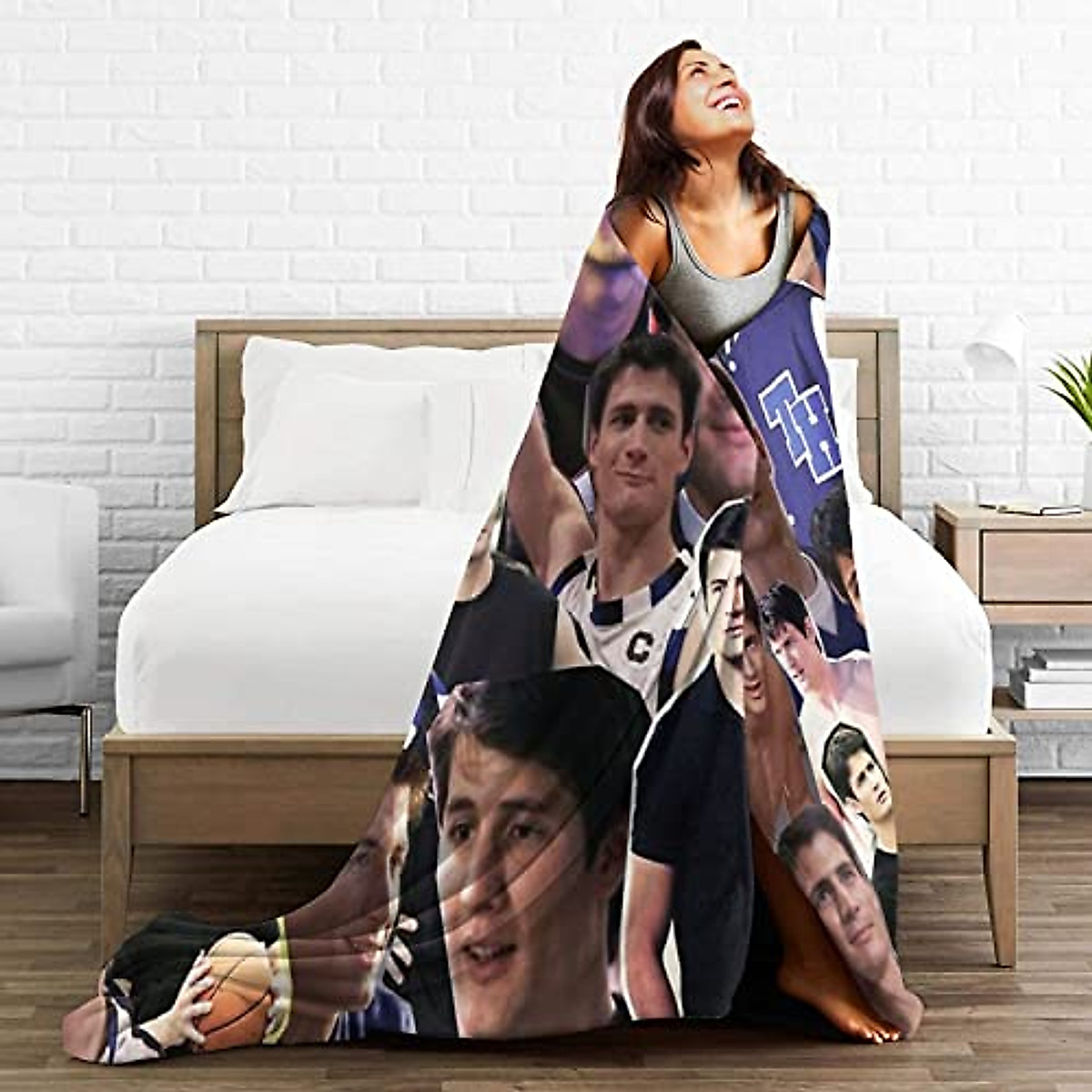 Blankets Nathan Scott Collage Soft and Comfortable Warm Fleece Throw Blankets Yoga Blankets Beach Blanket Picnic Blankets for Sofa Bed Camping Travel … (60"x50")