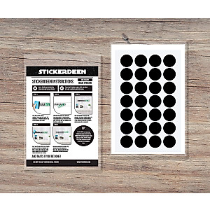 StickerDeen | Polka Dot Circles Round Shape Style Decoration Removable Wall Art Vinyl Decal Stickers | (Pack of 112) (Black)