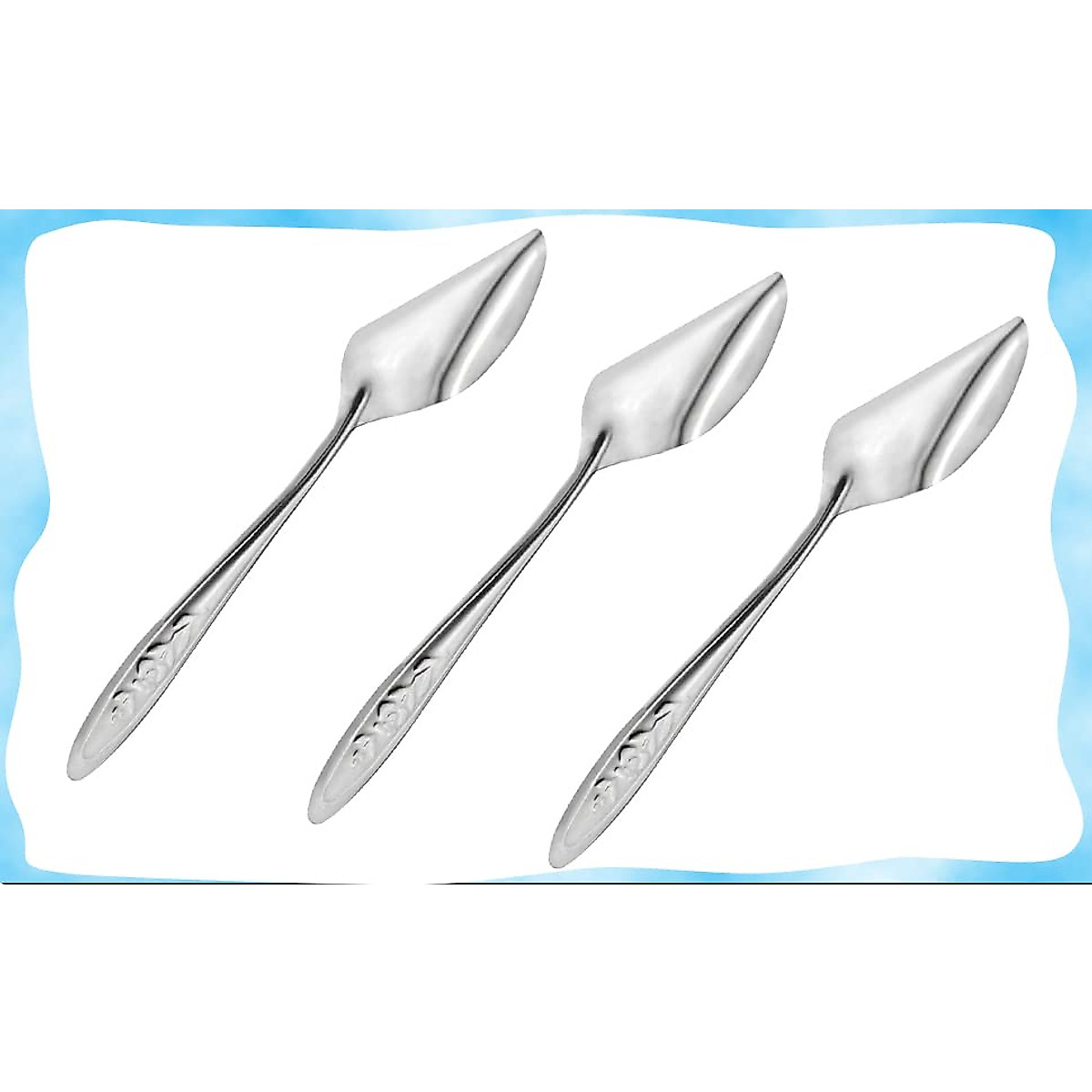 LILYS PET 4.7" Bird Parrot Stainless Steel Metal Feeding Spoon,Special Feeding Scoop Medicine Spoons Hand Feeding Spoons for Peony Cockatiel Parrot (3PCS)