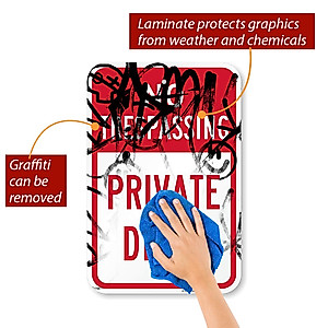 SmartSign - K-5893-AL-12x18 "No Trespassing - Private Drive" Sign | 12" x 18" Aluminum
