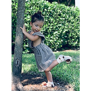 Piero Liventi Brown Dog Boogie Toes Rattle Sock, 1-Pair (0-1Y) Rattles Foot Finder, Rattle Sock Baby Toddler Toy, Gift for Newborn Infant Babies Boy Girl