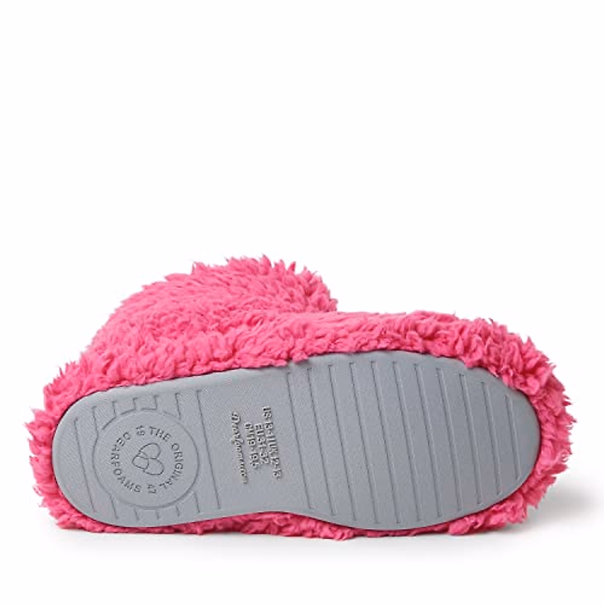 Dearfoams Kids Tate Washable Fuzzy Bootie Slipper, Paradise Pink, US 7-8 Unisex Toddler