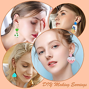 152 Pcs Polymer Clay Cutters Set,36 Shapes Stainless Steel Clay Earring Cutters Molds with 16 Circle Shape Cutters and 100 Earrings Accessories,DIY Clay Cutters for Polymer Clay Jewelry