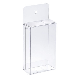 MECCANIXITY Plastic Retail Boxes 1.2"x2.4"x3.9" (30x60x100 mm) Gift Box Protecting Film for Christmas, Wedding, Party Wrapping Clear Pack of 16