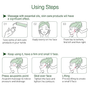 FUANKANG Gua Sha Facial Tools Stone Massage GuaSha Tool for Face (Green)