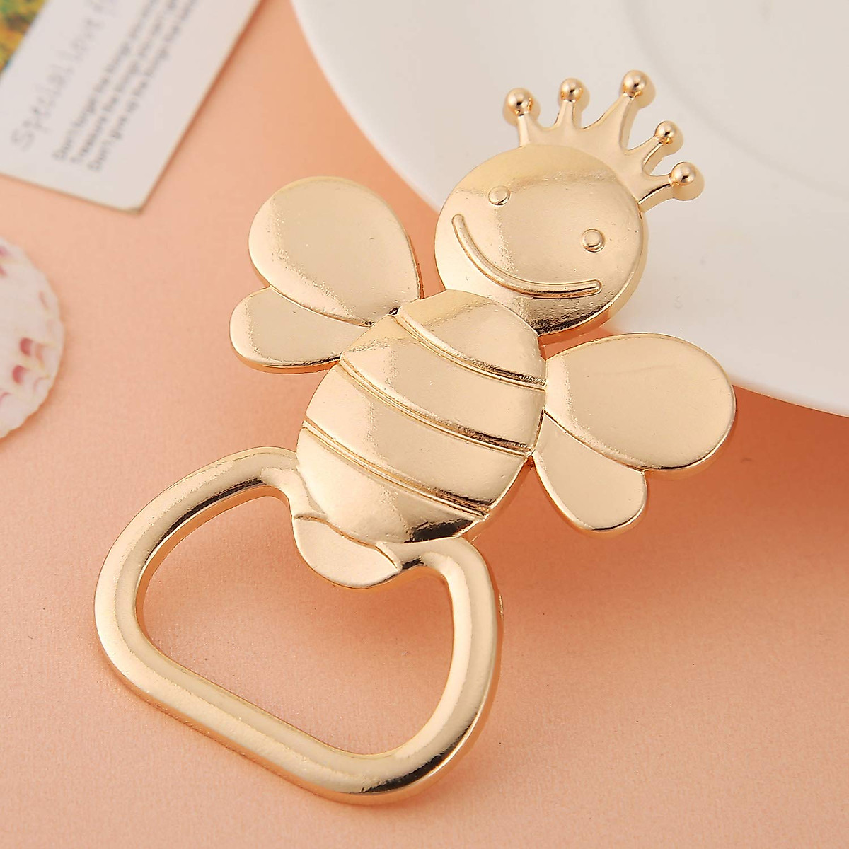 Set of 24 Beer Bottle Openers for Baby Shower Favors/Souvenirs,Bee Theme Party Favors for Baby Shower Birthday Decorations,Bumble Bee Party Favors Bee Party Supplies (24, Gold Bee)