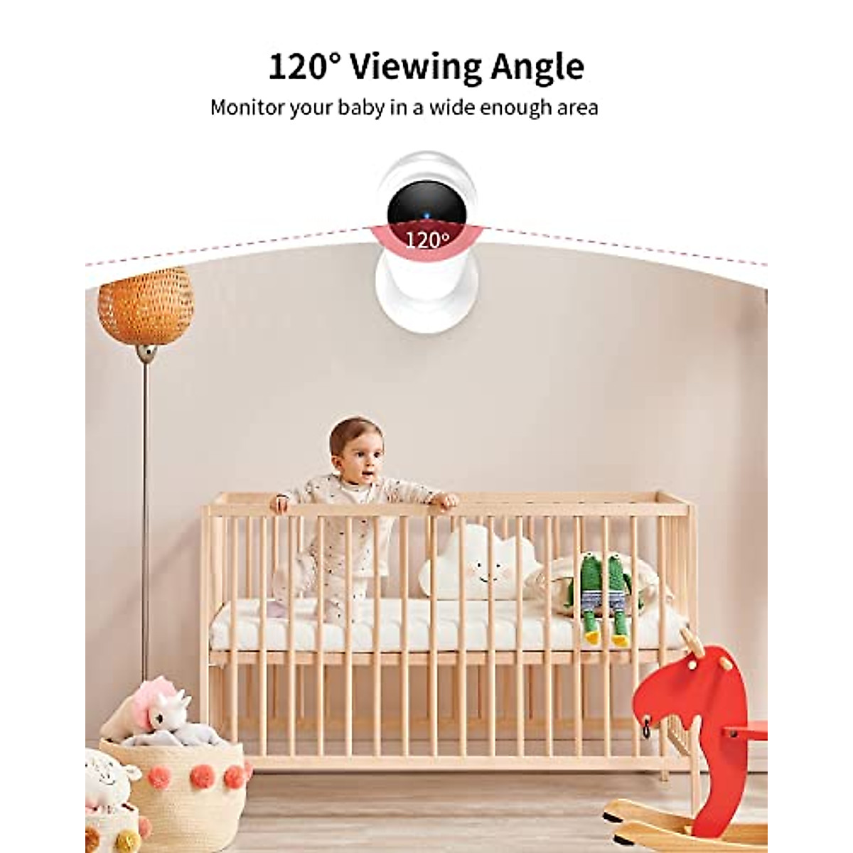 BJS 1080P Indoor Camera for Child/Elder/Nanny/Pet, Home Camera with Infrared Night Vision and 2-Way Storage, Motion and Sound Detection, White (BM-A-2)