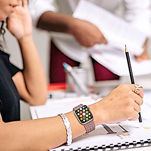 TransJoy 6 Pack Weave Silicone Band Compatible with Apple Watch Band 38mm 40mm 41mm 42mm 44mm 45mm 49mm Women Men, Soft Breathable Strap for iWatch Ultra Series 8/7/6/5/4/3/2/1/SE(38 Milk Tea)