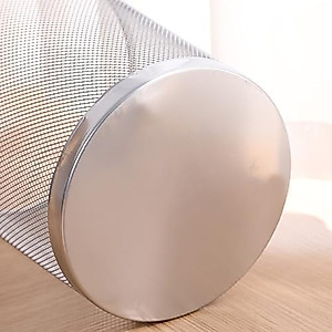 Metal Wastebasket, Mesh Trash Can Round Garbage Bin with Open Top for Home Office, 9.06 x 10.24 x 7.28