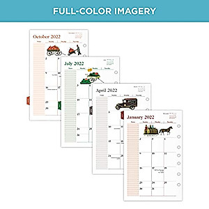 2022 Monthly Planner Refill by AT-A-GLANCE, 5-1/2" x 8-1/2", Desk Size, Loose-Leaf, Charles Wysocki (CW81-685)