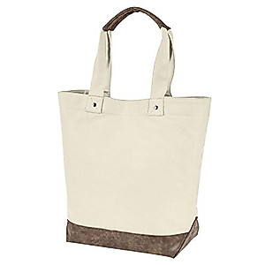 Authentic Pigment Canvas Resort Tote OS NATURAL/ BROWN