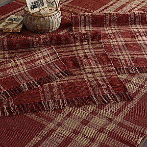 Park Designs 315-25K Sturbridge Rag Rug, 24" x 42", Wine