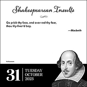 Shakespearean Insults 2023 Day-to-Day Calendar