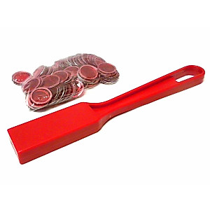 Bingo Magnetic Wand with 100 Chips - Red