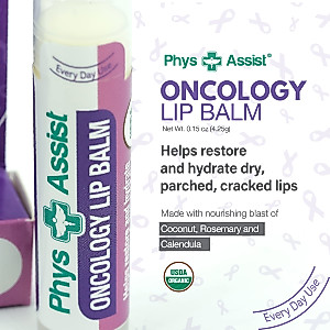 PhysAssist Oncology Cream 4 oz plus Lip Balm. Hydrates and Pampers Stressed skin. Made with a blend of natural Botanicals. Clinically Tested, Non Irritant.