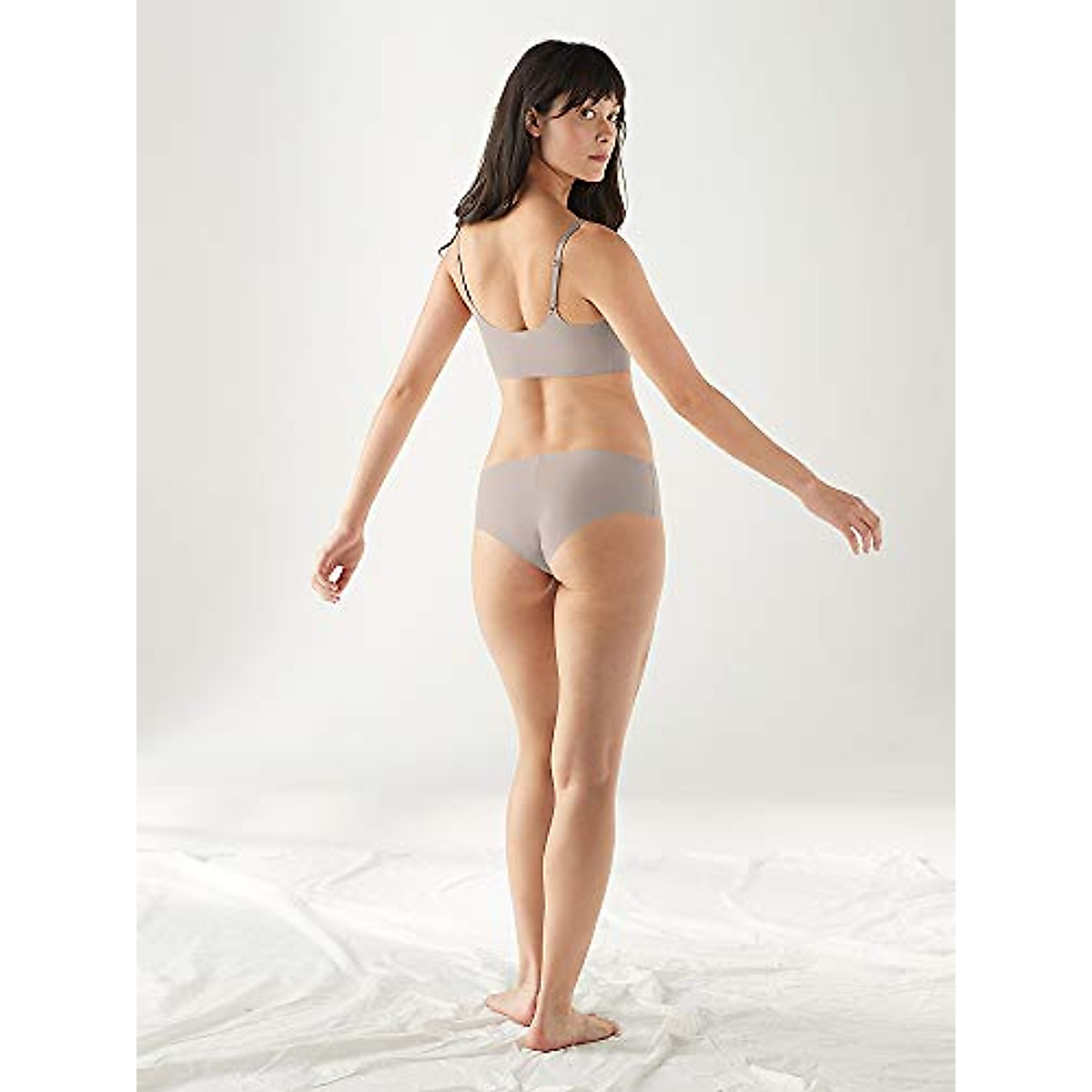 True & Co. Women's True Body Scoop Adjustable Strap Bra, Mink, (Medium) 34-36A/D